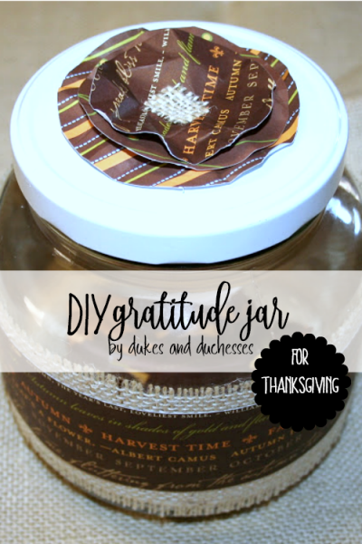 DIY Gratitude Jar for Thanksgiving
