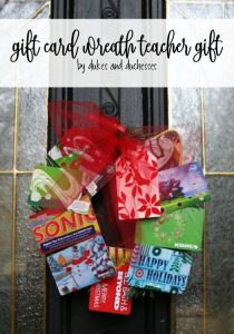 Gift Card Wreath Teacher Gift