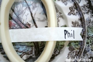 Chocolate Wishbone Place Cards for Thanksgiving