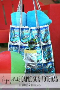 DIY Upcycled Capri Sun Tote Bag