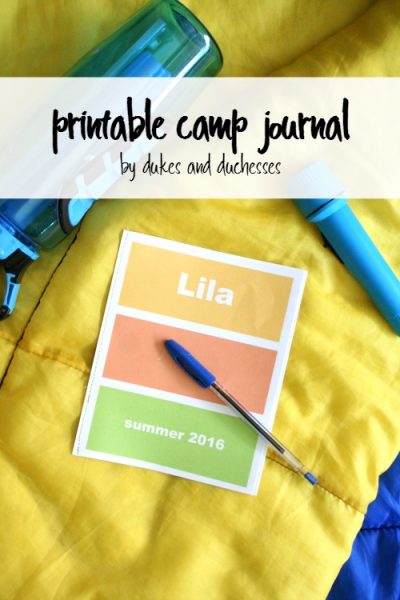 Printable Summer Camp Journal for Kids