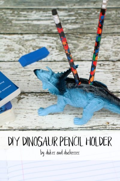 DIY Dinosaur Pencil Holder