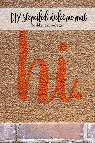 DIY Stenciled Welcome Mat