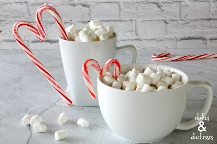 Candy Cane Heart Mug Toppers