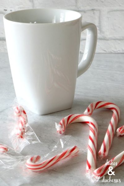 Candy Cane Heart Mug Toppers