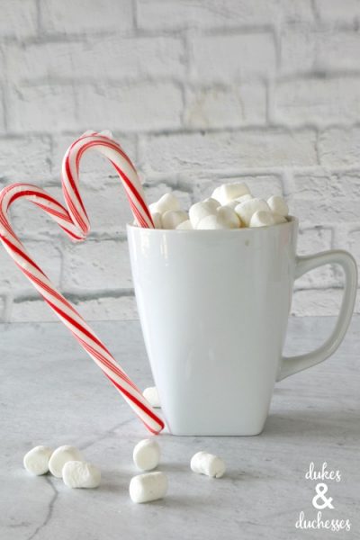 Candy Cane Heart Mug Toppers