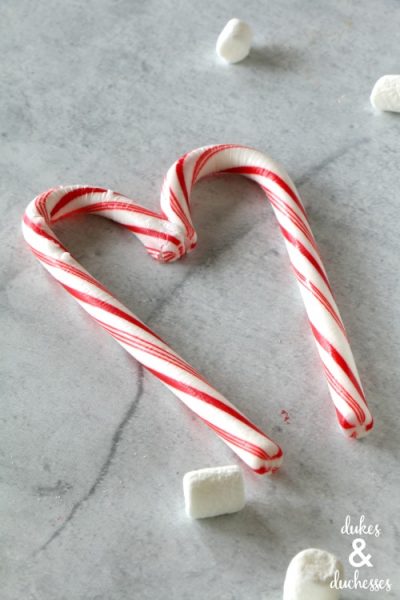 Candy Cane Heart Mug Toppers