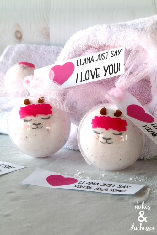 Printable Llama Valentine Tags - Dukes and Duchesses