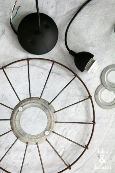 DIY Upcycled Fan Cover Light Fixture