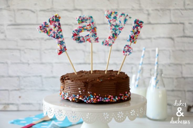 DIY Sprinkles Cake Topper